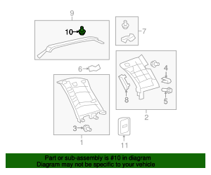 2002-2023 Toyota Lower Center Pillar Trim Clip 90467-A0006 | Toyota Parts