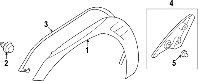 2022-2024 Subaru WRX Fender Molding 65250VC000 | Subaru OEM Parts Online