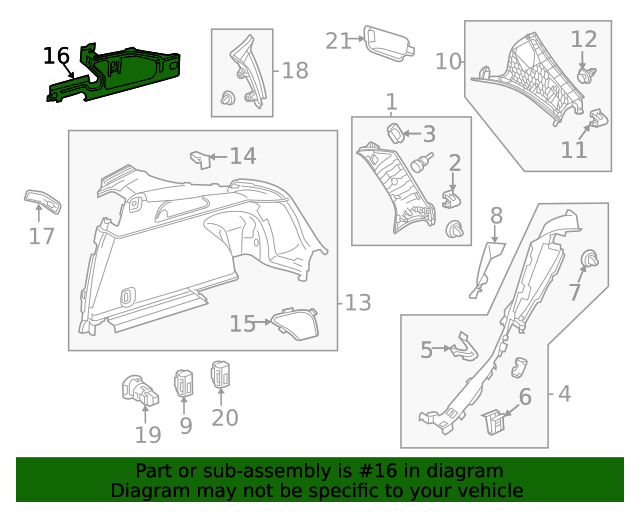 253-691-44-00 - Flap Bracket 2019-2022 Mercedes-Benz | Mercedes-Benz ...