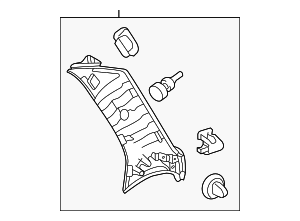 2020-2022 Mercedes-Benz Upper Pillar Trim 253-690-57-03-9F93 | MB OEM Parts