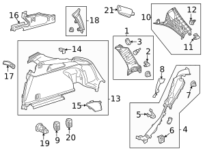 2020-2022 Mercedes-Benz Upper Pillar Trim 253-690-57-03-9F93 | MB OEM Parts