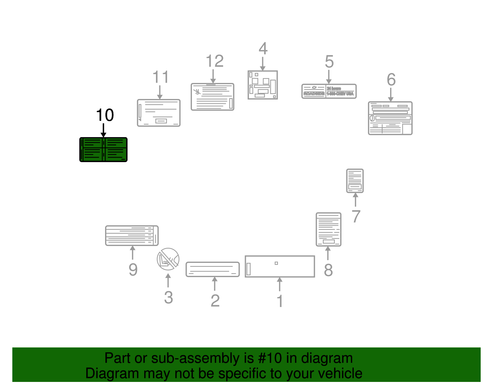 22828263 - OEM GM Caution Label | GMPartsCenter.net | GM Parts Center