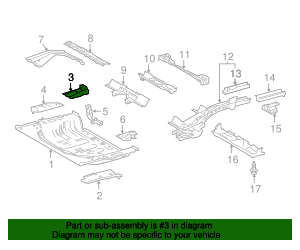 58363-0R011 - Floor Pan Reinforcement 2015-2021 Lexus | AutoNationParts.com