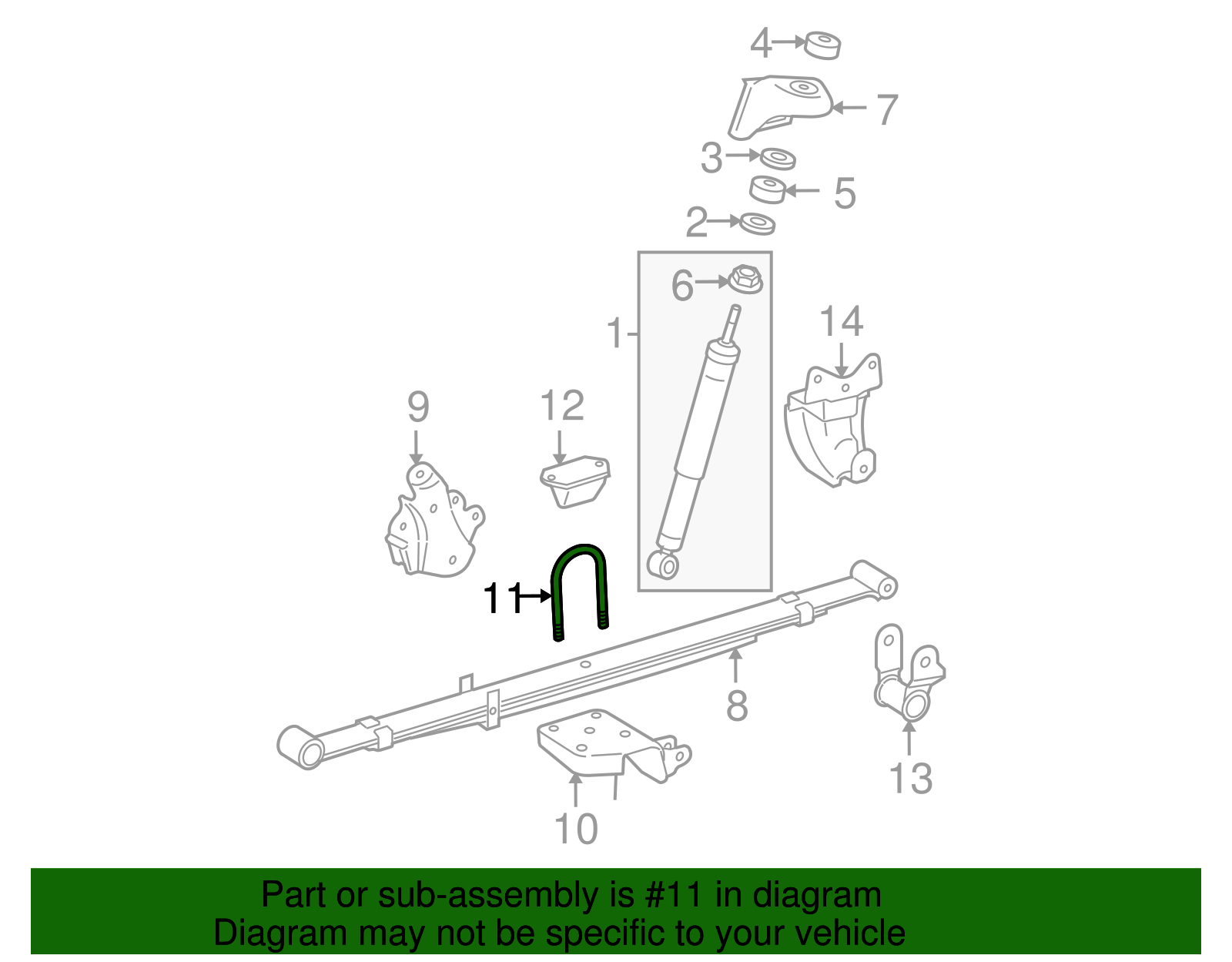 2005-2013 Toyota Tacoma Seat U-Bolt 90117-A0001 | OEM Parts Online