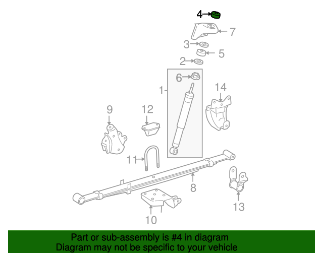 90540-A0003 - Shock Upper Bushing 2005-2023 Toyota Tacoma | Ourisman ...