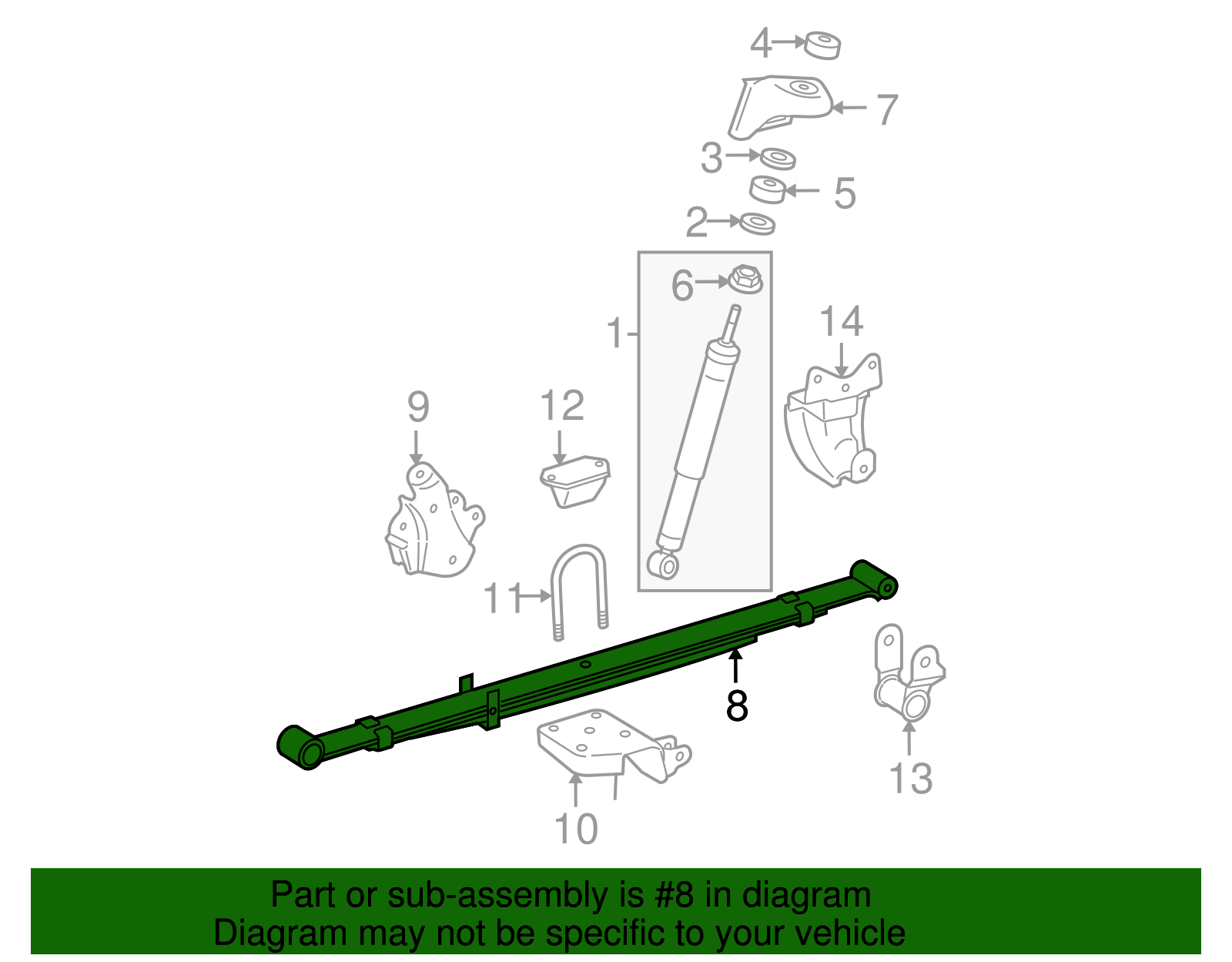2005-2015 Toyota Tacoma Leaf Spring Assembly 48220-04290 | Toyota Parts ...