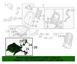88500-R5550 - Seat Track 2021-2025 Kia Sorento | Kia.Parts Store