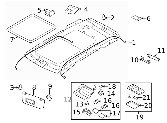 2014-2018 Subaru Forester Sunroof Trim [on roof trim around opening ...