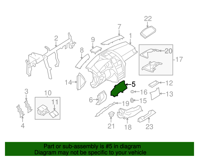 204-680-00-23 - Instrument Cluster Bezel 2008-2011 Mercedes-Benz ...