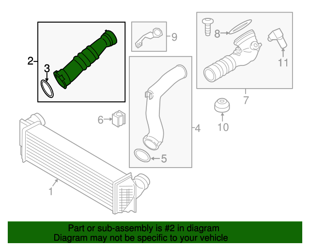 13717583728 - 2010-2019 BMW Air Duct (13-71-7-583-728) | Parts ...