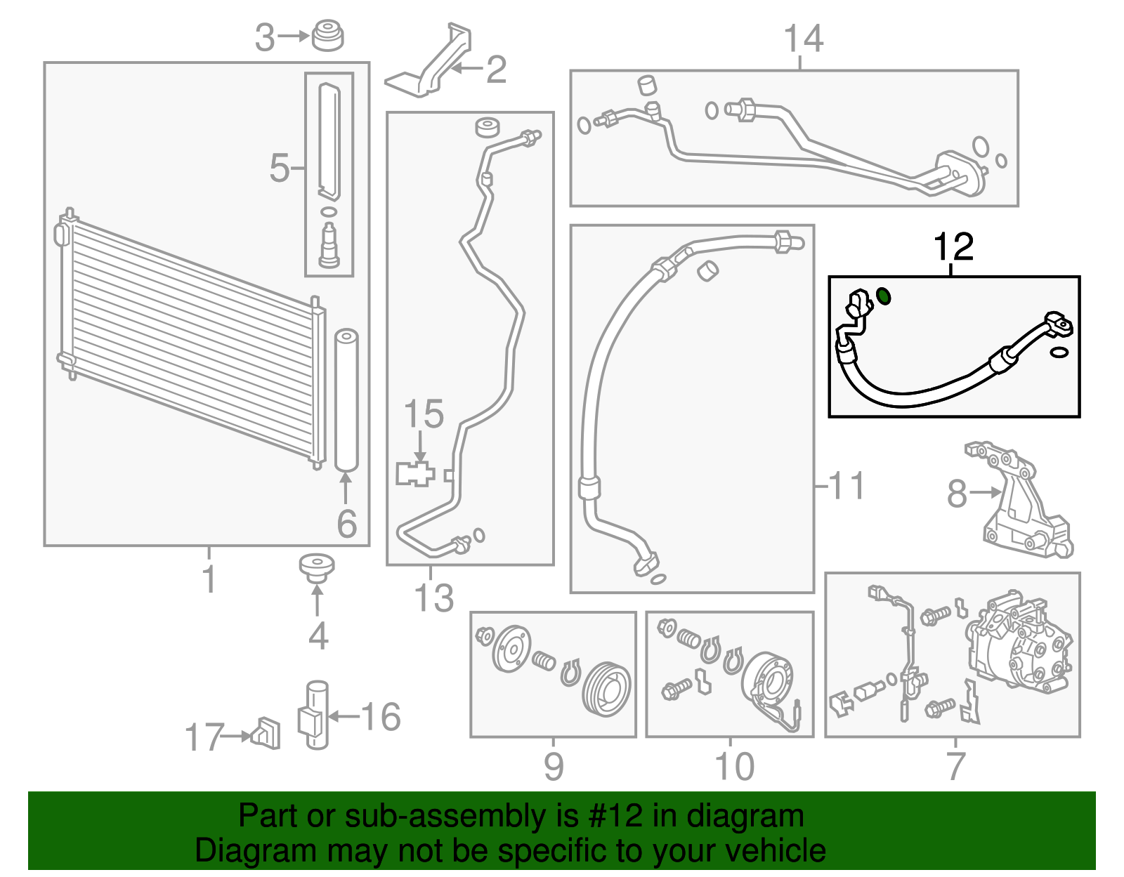 80315-TR0-A01 - Discharge Hose 2012 Honda Civic | Honda Parts Online