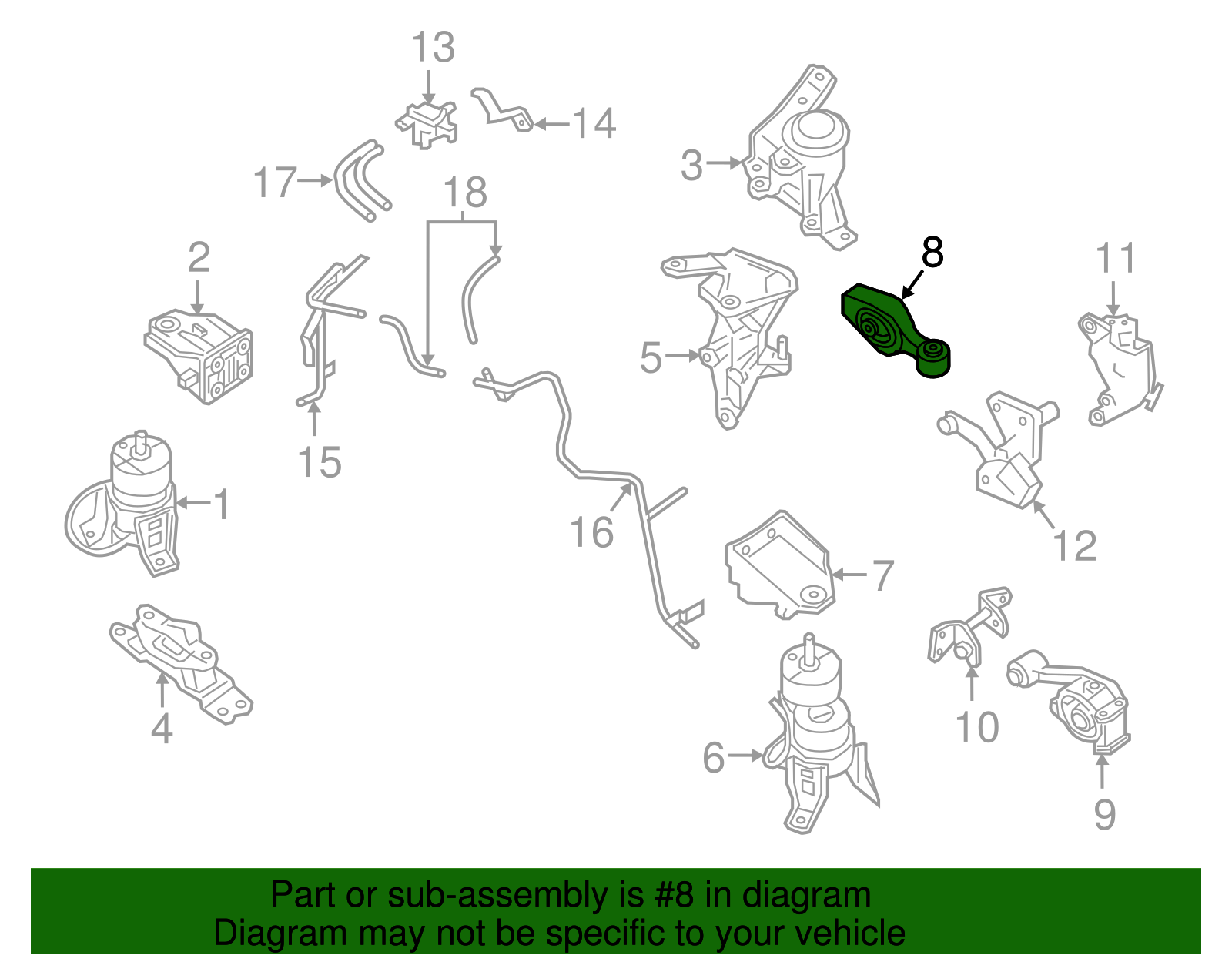 11350-4RA0A - 2013-2024 Nissan - Torque Rod | Anicra Nissan Parts