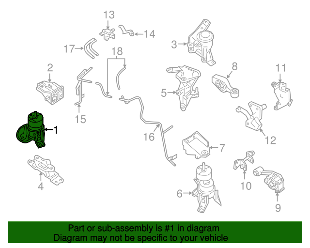 2013-2024 Nissan Mount 11270-JA10A | OEM Parts Online
