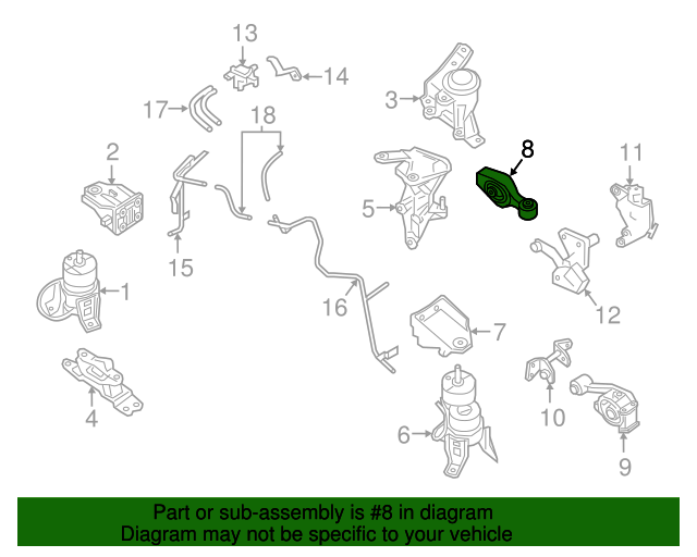 2013-2024 Nissan Torque Rod 11350-4RA0A | TascaParts.com
