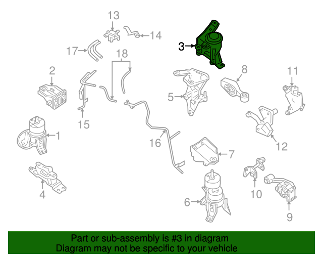 11210-3KA0A - Side Mount 2013-2024 Nissan | Nissan Parts & Accessories ...