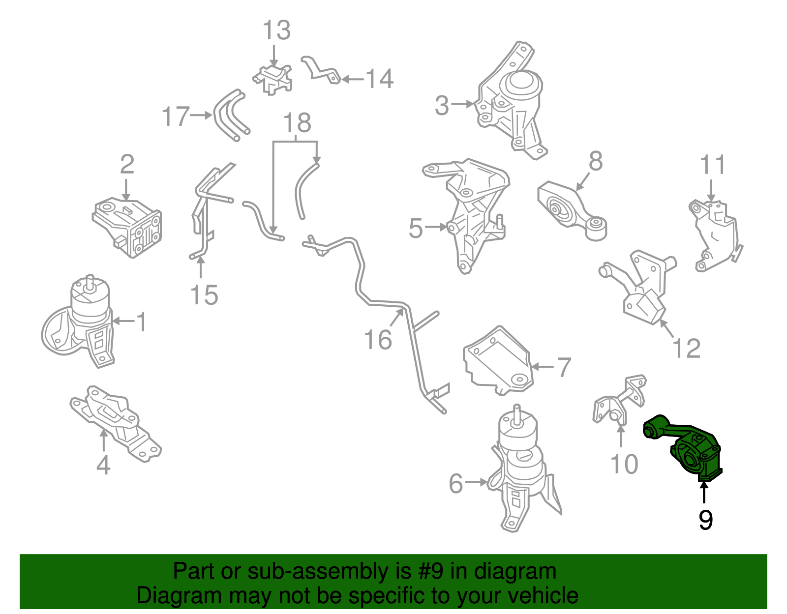 2013-2024 Nissan Torque Strut 11360-4RA0A | Melloy Nissan Parts