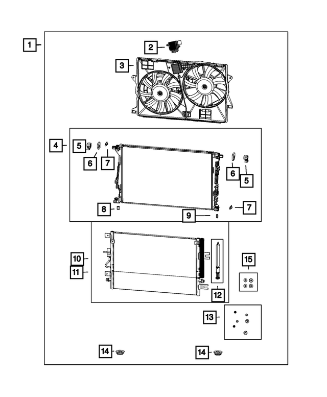 2022-2023 Jeep Cherokee Cooler Isolator Kit 68406046AA | Mopar eStore