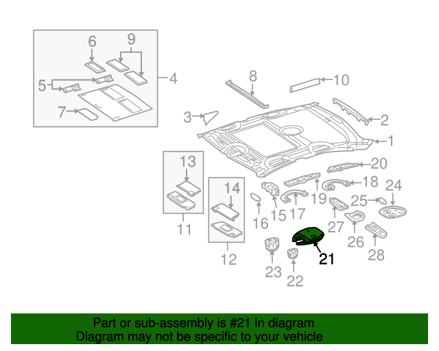 Interior Lamp 211-820-08-23-7F94 | Mercedes-Benz Parts