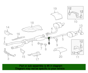 2013-2024 Lexus Muffler & Pipe Gasket 17451-0V040 | OEM Parts Online