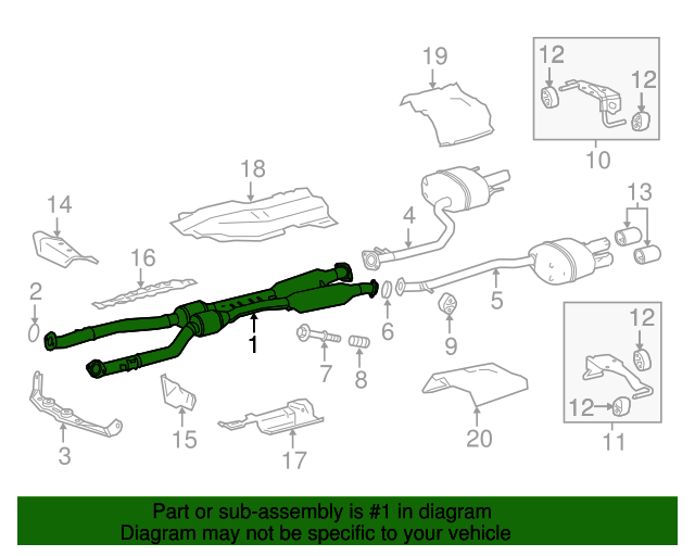 17410-38511 - Front Pipe 2015-2024 Lexus RC F | AutoNation Parts