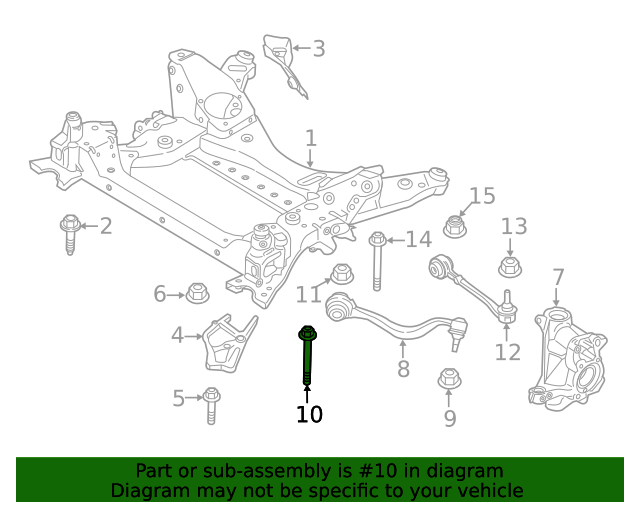 Genuine BMW 07-11-9-909-667 | Ft Lower Control Arm Mount Bolt | FREE ...