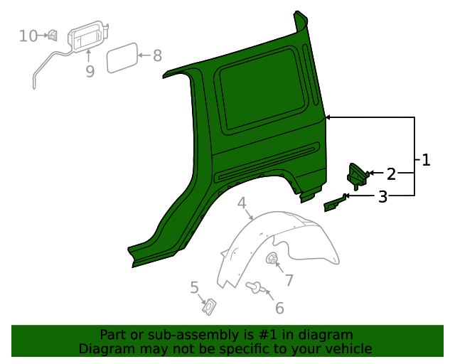 463-630-87-02 - Quarter Panel 2019-2023 Mercedes-Benz | Mercedes-Benz ...