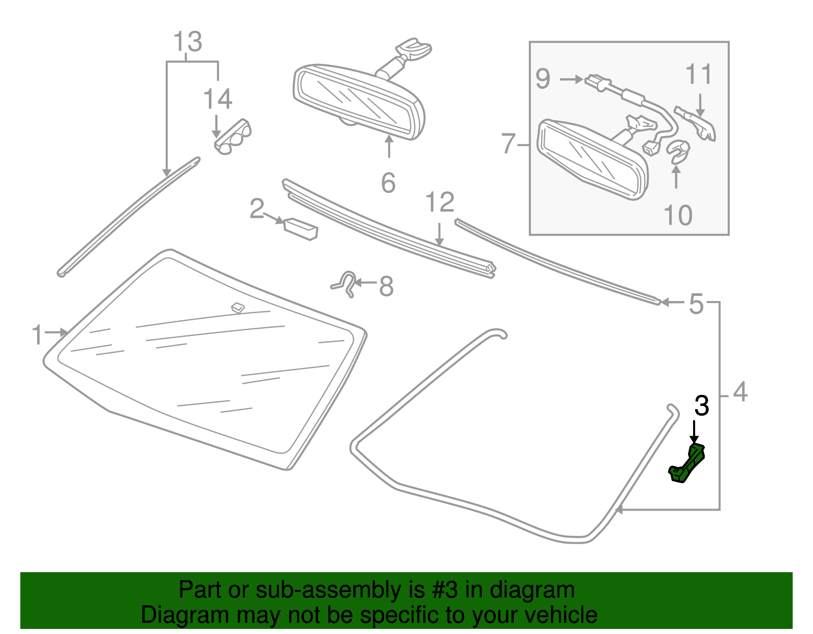 OEM 2005-2010 Honda Odyssey Windshield Clip 91570-SHJ-305 | Honda ...