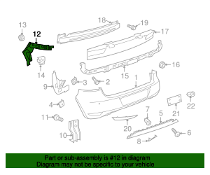 5K6-807-393-C - Side Retainer - 2010-2014 Volkswagen | VW Direct Auto Parts
