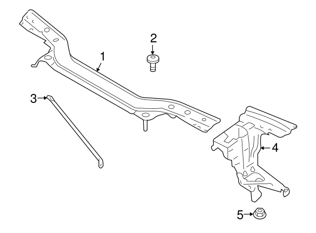 51-64-7-219-318 - Bumper Cover Support Rail 2009-2016 BMW Z4 ...