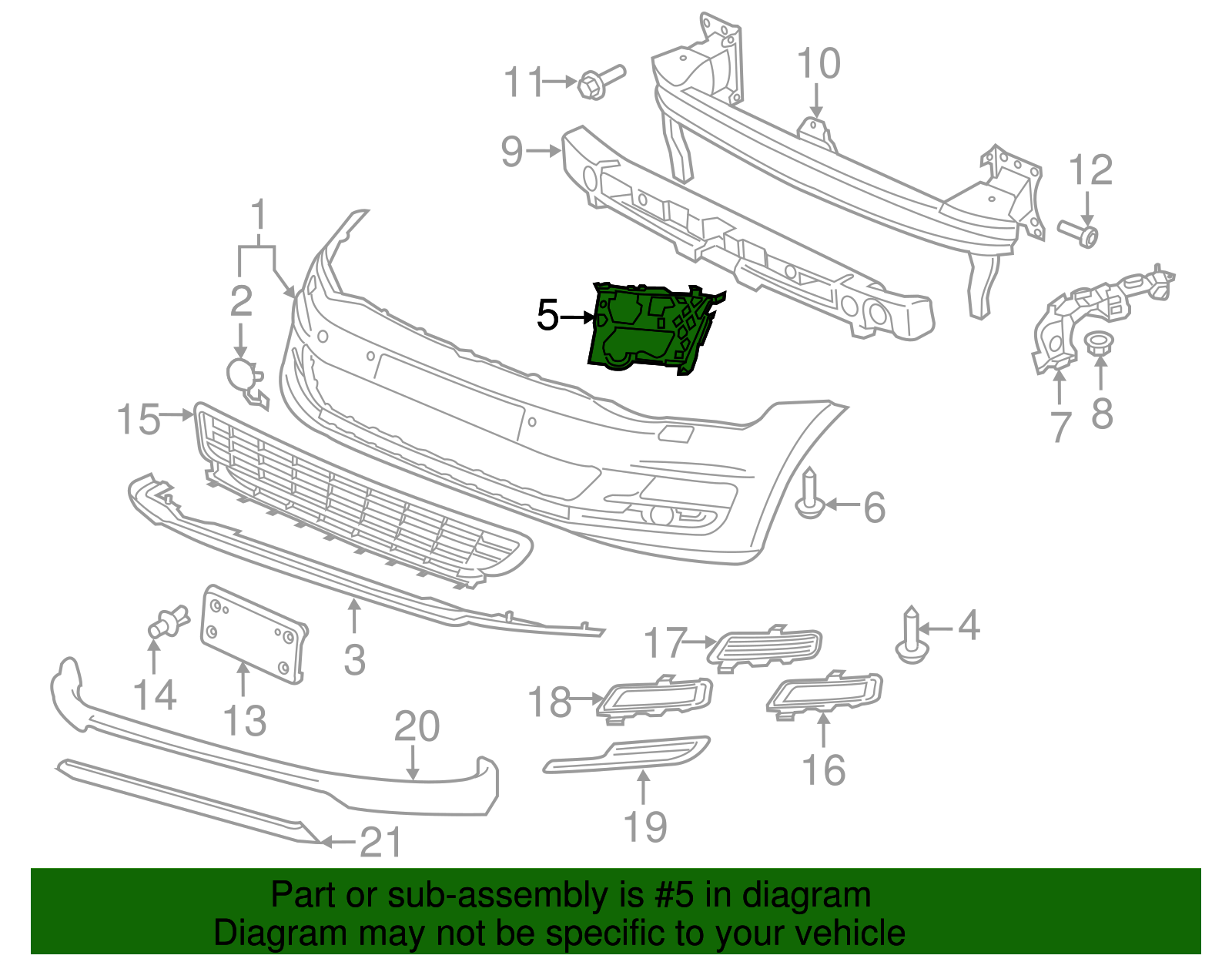 5GM-807-724 - 2015-2017 Volkswagen - Side Support | Order Euro Parts