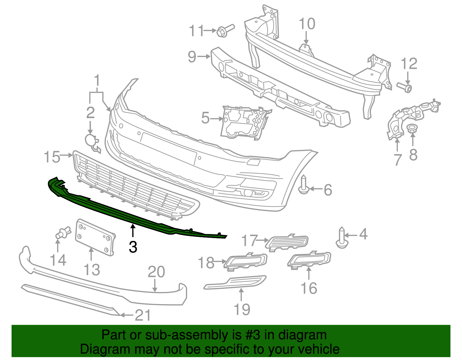 2015-2017 Volkswagen Retaining Strip 5GM-805-915-9B9 | Retail ...