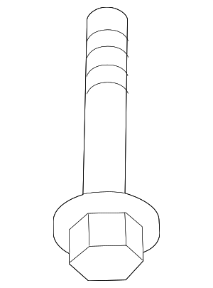 2016-2024 GM M10x1.5x79 Front Cradle Shear Plate Bolt 11547335 GM ...