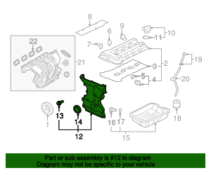 1060A213 - Engine Timing Cover 2007-2024 Mitsubishi | Mitsubishi Direct ...