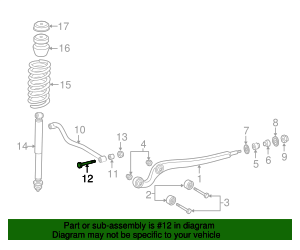 000960-016105 - Lateral Arm Bolt 2002-2018 Mercedes-Benz | Mercedes ...