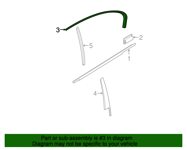 51357390123 - 2017-2022 BMW Upper Molding (51-35-7-390-123) | BMW of ...