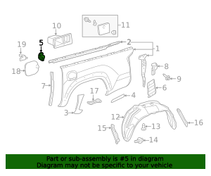 2016-2020 Toyota Tacoma Moulding, Quarter TR 62542-04010 | Toyota Parts ...