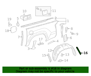 Genuine OEM Rear Brace Part# 65673-04020 Fits 2016-2020 Toyota Tacoma ...