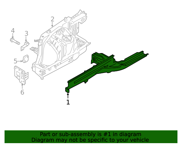 2019-2020 Kia K900 Lower Rail - Passenger Side (RH) 64602-J6000 ...