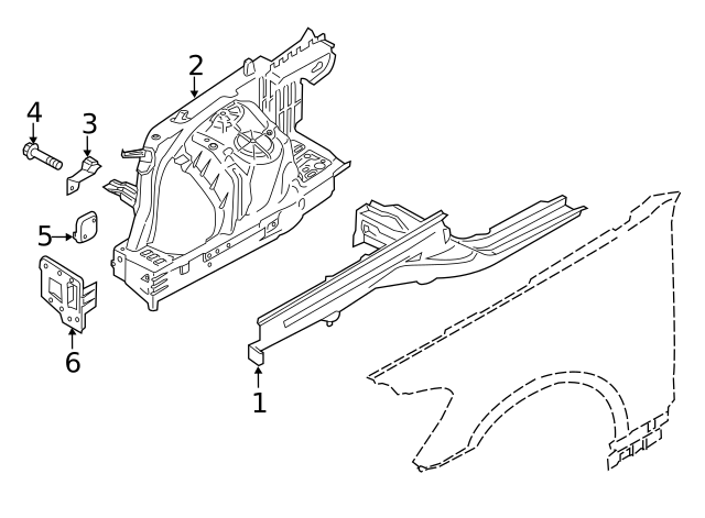 2019-2020 Kia K900 Apron Panel 64502-J6000 | QuirkParts