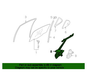 2014-2017 Mitsubishi Lancer Window Regulator 5743A362 | Mitsubishi ...