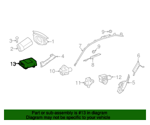 207-901-20-00 - Air Bag Control Module 2011-2014 Mercedes-Benz ...