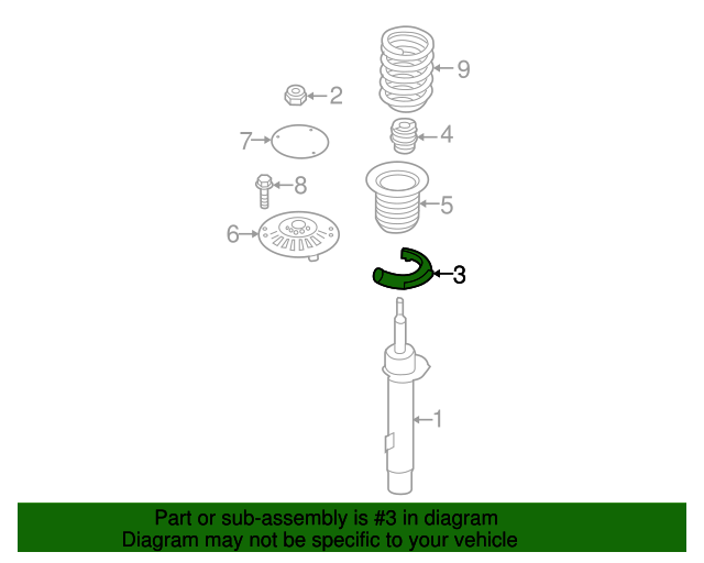 Genuine BMW 31-33-6-787-114 | Lower Insulator | FREE Shipping on Most ...