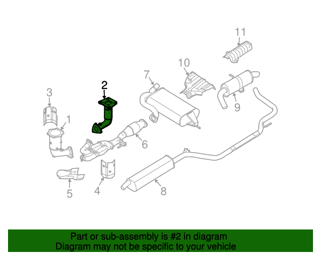 2005-2009 Nissan Catalytic Converter 208A2-7Y10A | QuirkParts