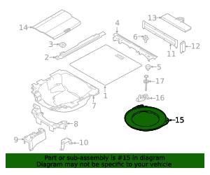 2013-2022 Land Rover Spare Tire Insulator LR033234 | OEM Euro Parts