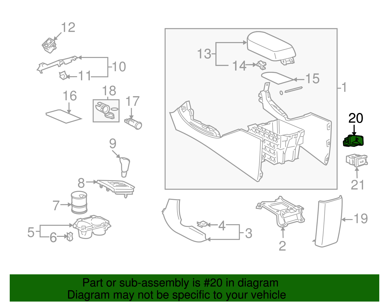 85530-42030-B1 - 12 Volt Accessory Power Outlet 2009-2012 Toyota RAV4 ...