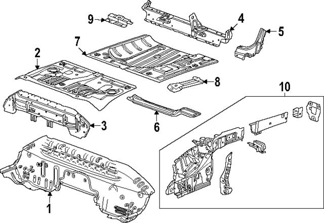 2024 Buick Envista Lower Cross-Member 60003756 GM | GMPartsDirect.com