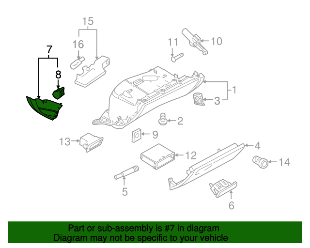 8K1-857-506-4PK - Glove Box Door Cover 2008-2017 Audi | AutoNationParts.com