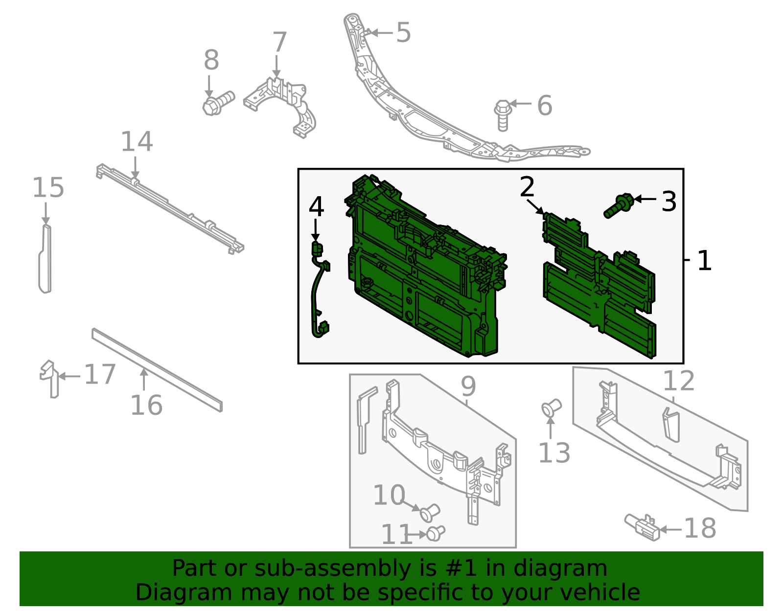 BHCH-53-100A - Radiator Shutter Assembly 2019-2024 Mazda | Mazda Parts ...