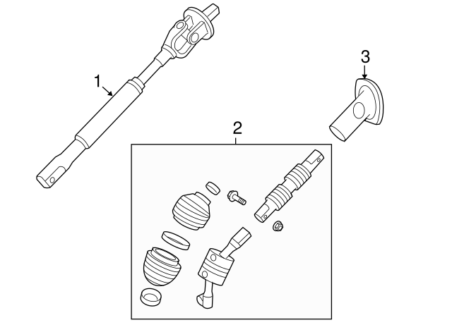 2007-2014 GM Steering Gear Coupling Shaft 19420043 | parts.folsomchevy.com