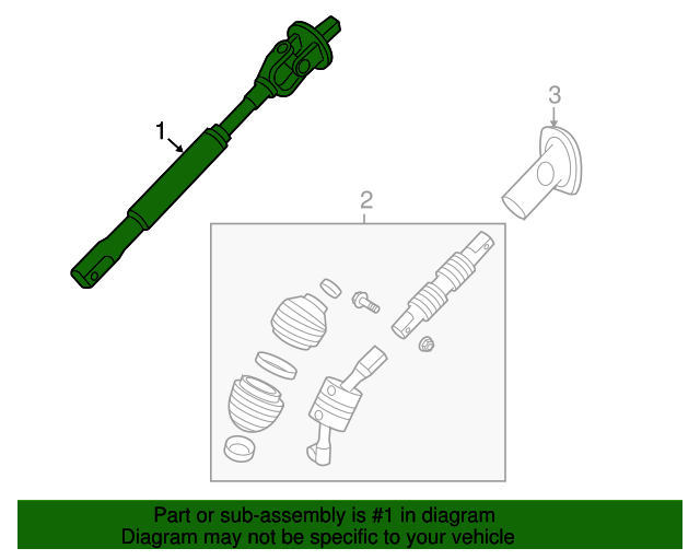 2008-2013 GM Steering Gear Coupling Shaft 19420042 | OEM Parts Online
